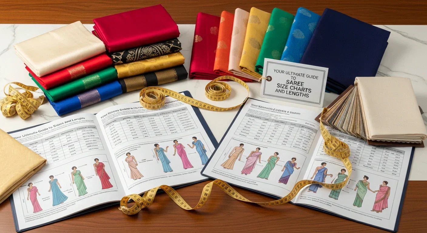 Saree Size Chart and Lengths Explained for Perfect Draping – Kalyanja
